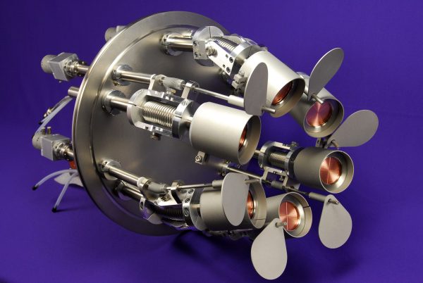 Six Cathode Cluster Mounted on ISO Flange.jpg | angstromsciences