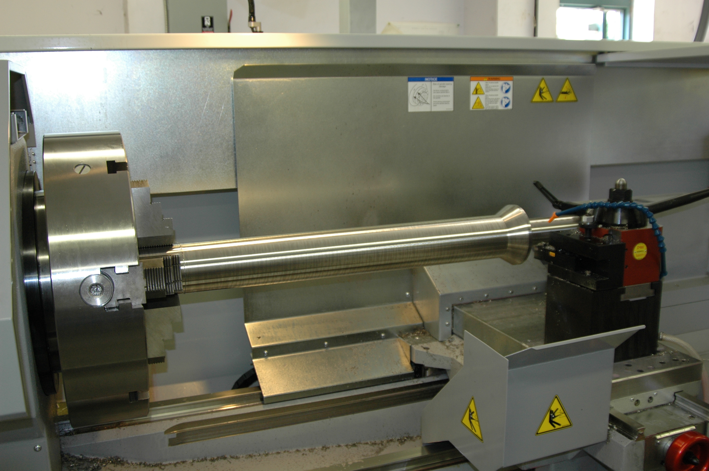 1 Meter Cylindrical Backing Tube on Lathe | angstromsciences